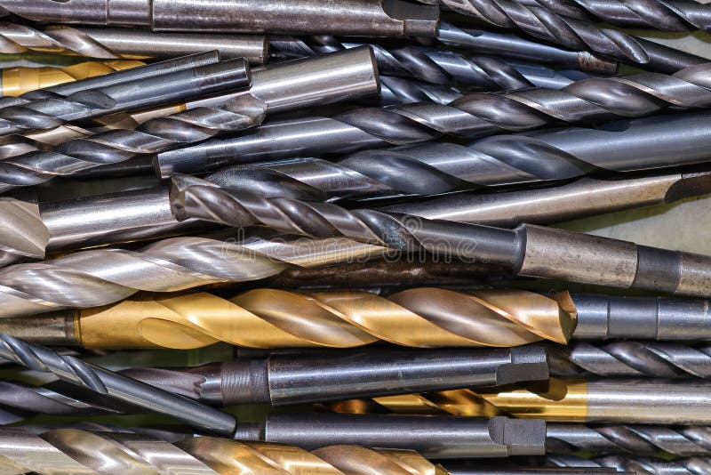 Close-up Scene Group of Drill Tools in the Container Box Stock Image ...