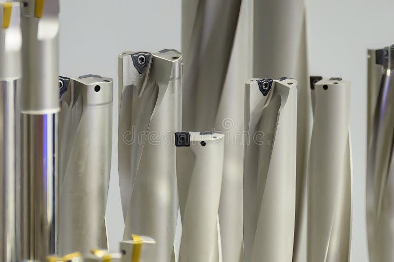 Close Up Scene the Group Special Purpose Tool for CNC Lath Machine ...