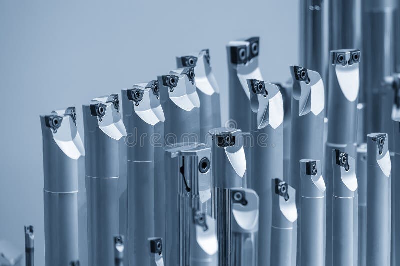 Close Up Scene the Group Special Purpose Tool for CNC Lath Machine ...