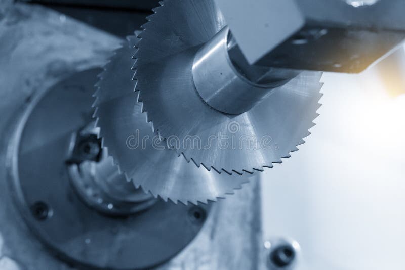 Close-up Scene the Horizontal NC Milling Machine Stock Image - Image of ...