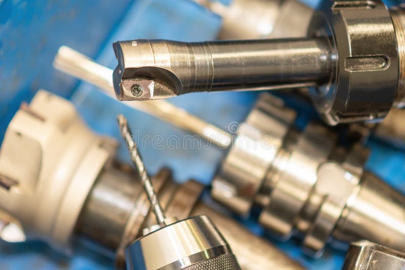 Close Up Scene the Indexable Fool for Face Milling and the Arbor Stock ...