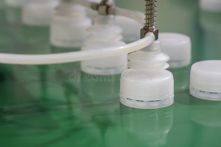 Close Up Scene Material Handling Process the Plastic Bottle Caps by ...