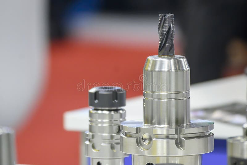 Close-up Scene the New Rough Cutting Tools for CNC Milling Machine ...