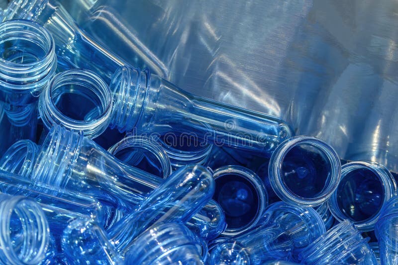 Close Up Scene Pile of Preform Shape of PET Bottle Products Stock Photo ...