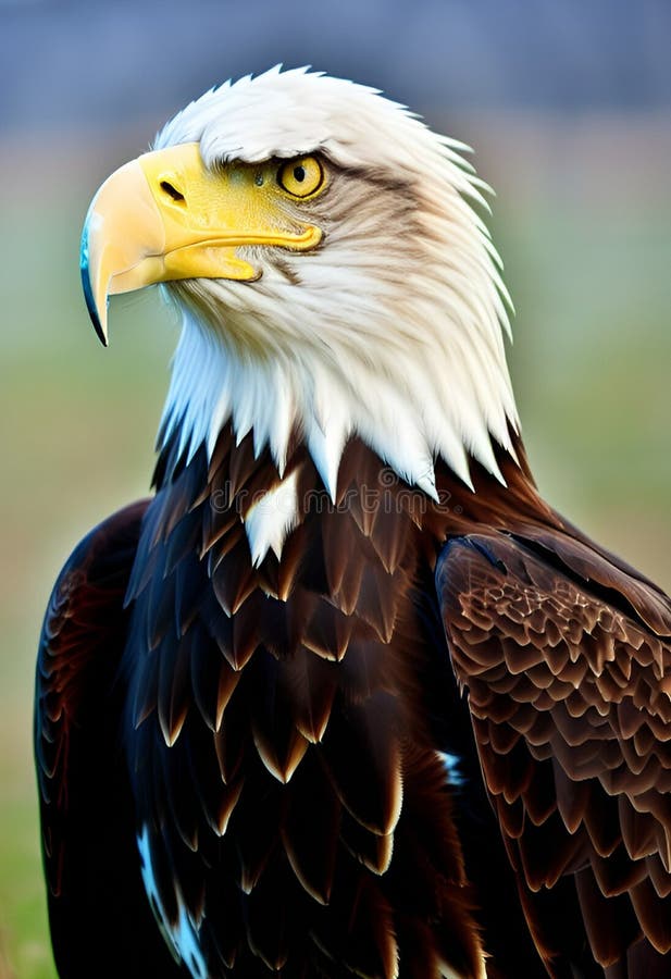 Scenic View of Eagle Bird at Nature , Ai Generated Stock Illustration ...