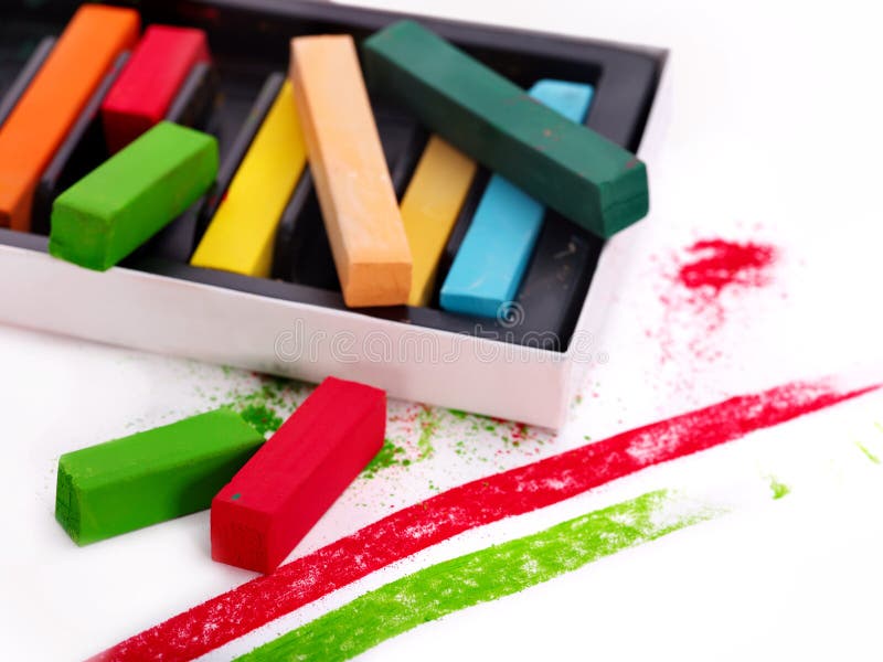 Close Up of School Utensils. Stock Photo - Image of pastel, exhibition ...