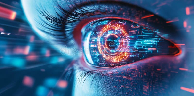 Futuristic Eye Technology Digital Iris Cyborg Vision Sci Fi Concept ...