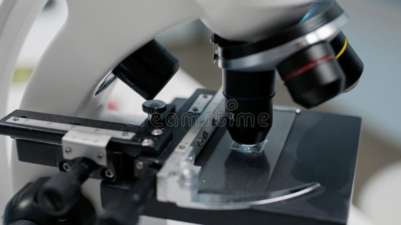 Close Up of Science Laboratory Microscope Tray for Sample Stock Photo ...