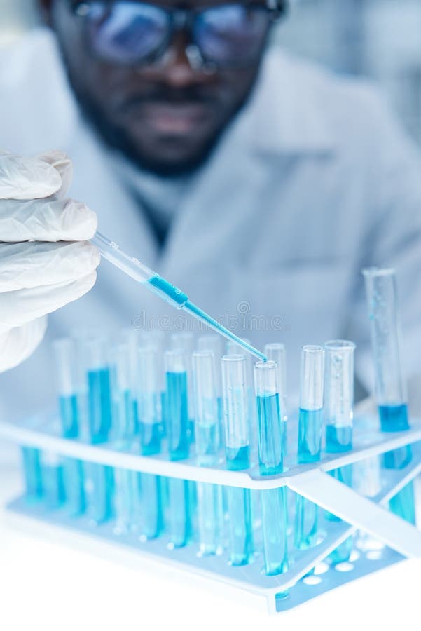 Scientist Working with Samples in Test Tubes Stock Image - Image of ...
