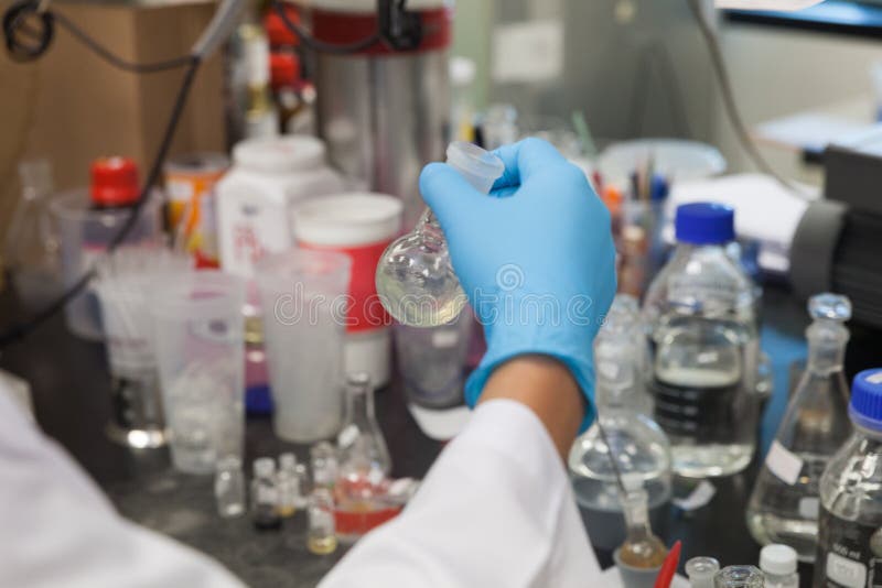 Scientist Shake Tube Sample Stock Photo - Image of pharmaceutical ...