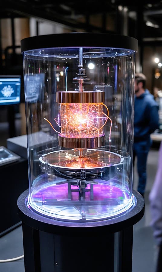 Close-Up of a Scientist Working on Quantum Equipment Stock Image ...