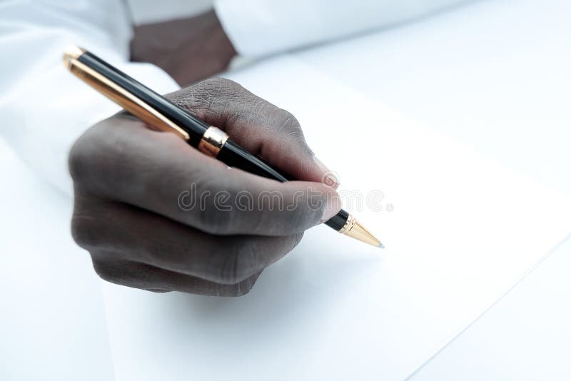 Close Up. Scientist Writing Data into a Lab Notebook Stock Photo ...