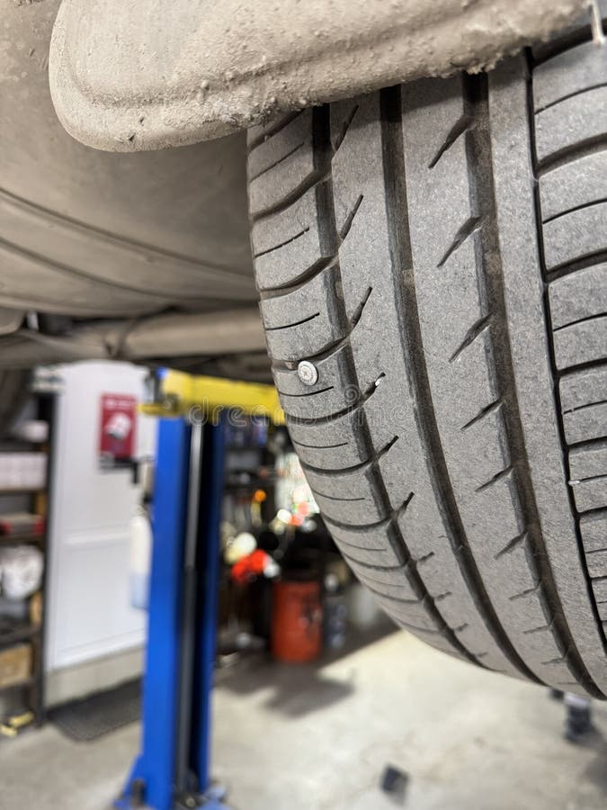 Close-up of a in a Car Wheel. Stock Photo - Image of wheel, repair ...