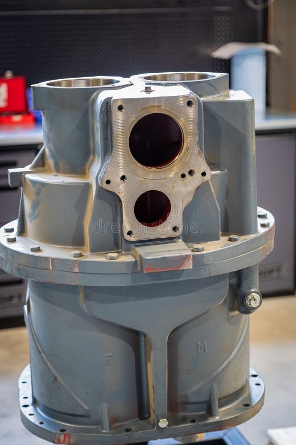 Compressor Block Being Repaired in a Workshop Stock Photo - Image of ...
