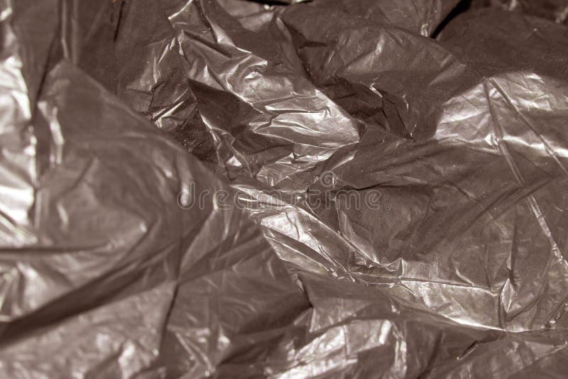 Close Up of a Screwed Up Bin Bag Plastic Material Stock Photo - Image ...