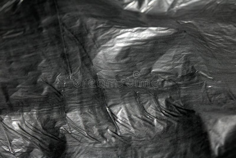 Close Up of a Screwed Up Bin Bag Plastic Material Stock Image - Image ...