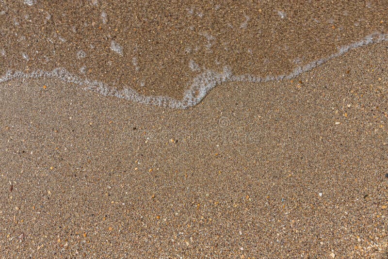 Close-up of Sea Foam on the Sand Beach with Summer Sunlight Stock Image ...