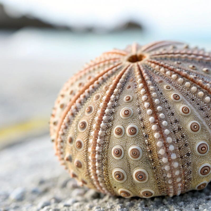 Patterns in Nature - Sea Urchin Shell Close-up Stock Illustration ...