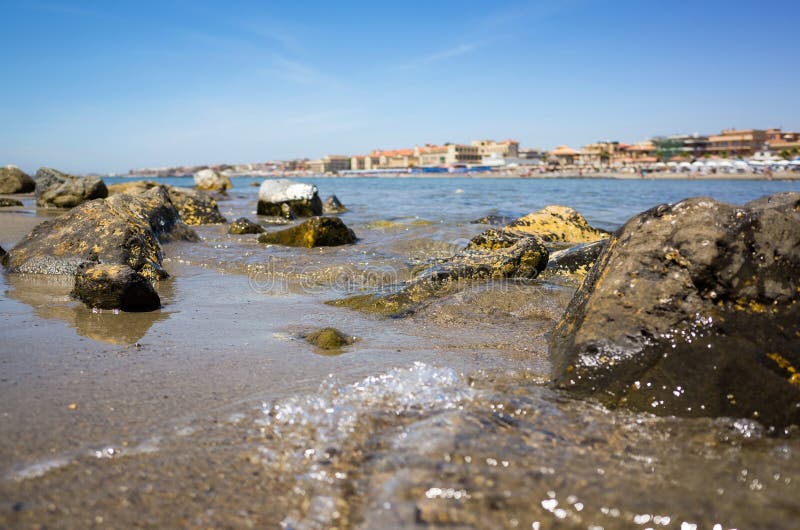 Close-up Sea Wave at the Beach. Stock Photo - Image of view, travel ...