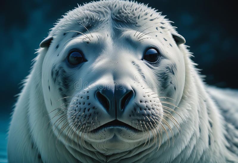 Close up of a seal head stock illustration. Illustration of animal ...