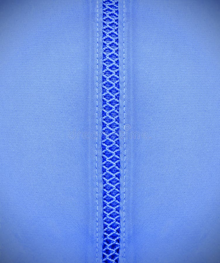 Close Up of a Seam, Blue Fabric Texture Stock Photo - Image of style ...