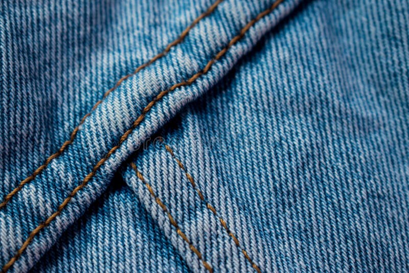 Close Up of a Seam on a New Blue Jean Stock Image - Image of cloth ...