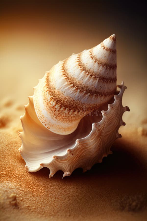 Close Up of Seashell in Sand, Created Using Generative Ai Technology ...