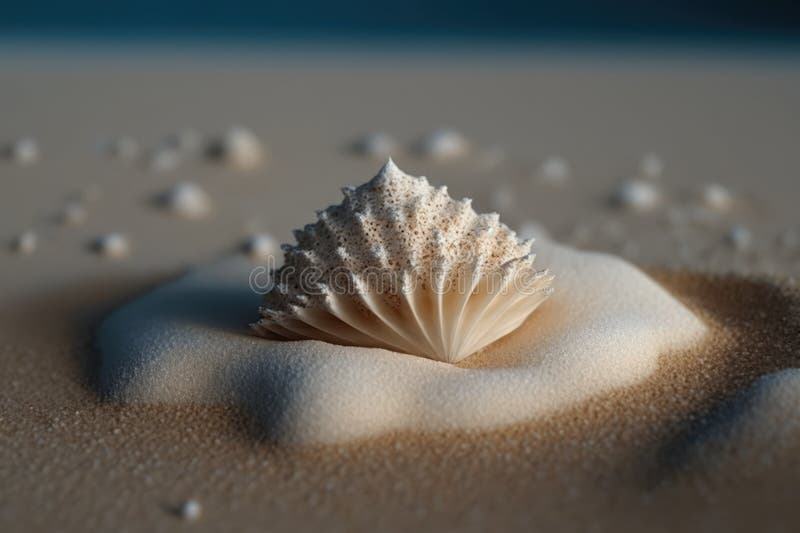 Close Up of Seashell in Sand, Created Using Generative Ai Technology ...