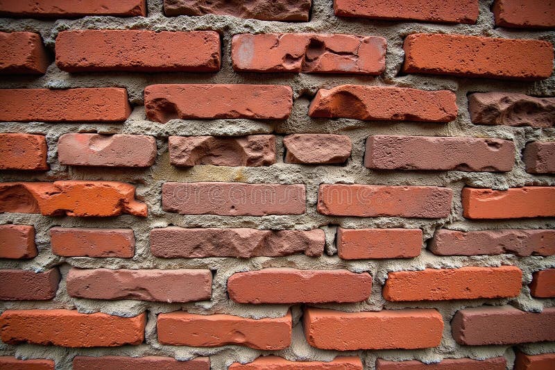 Close-up of Section of Brick Wall with Mortar Stock Illustration ...