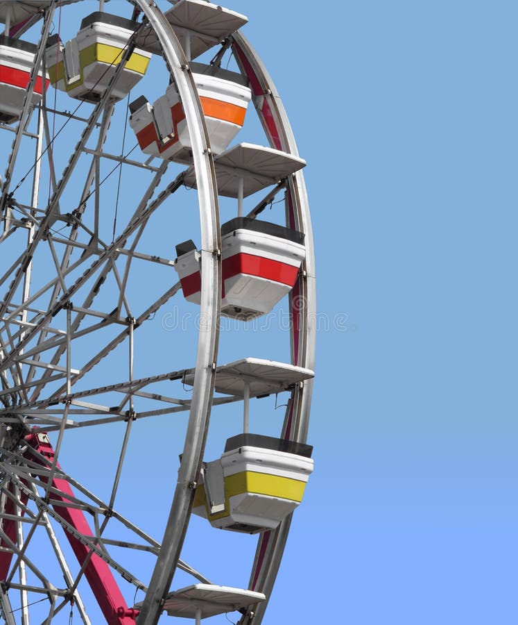 Close-up Section Of A Ferris Wheel Isolated. Stock Image - Image of ...