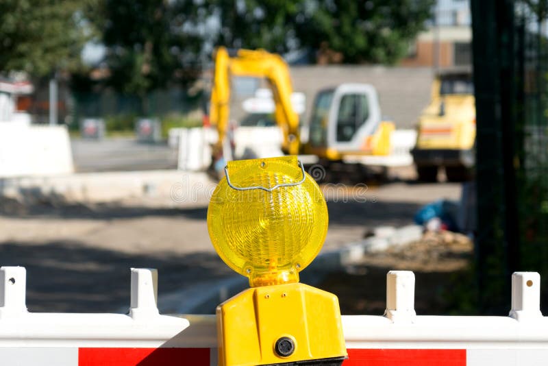 Securing a Construction Site Stock Photo - Image of road, removal ...