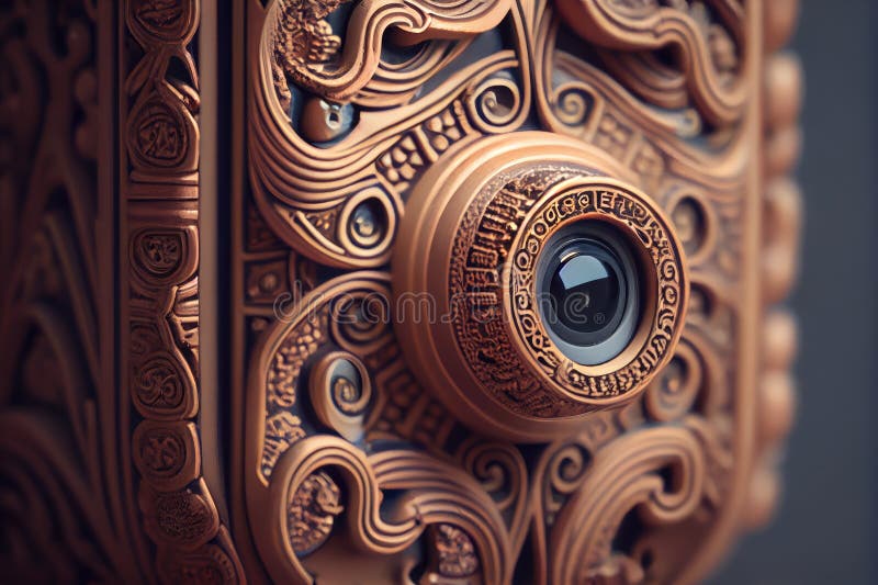 Close-up of a Security Camera, Showing the Intricate Details of Its ...