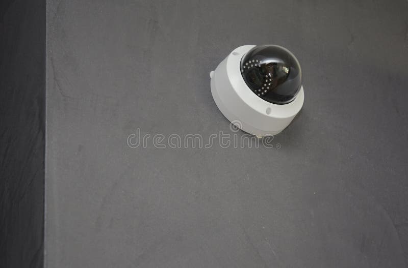 Close Up on Security CCTV Camera is Mounted on the Room Wall Stock ...