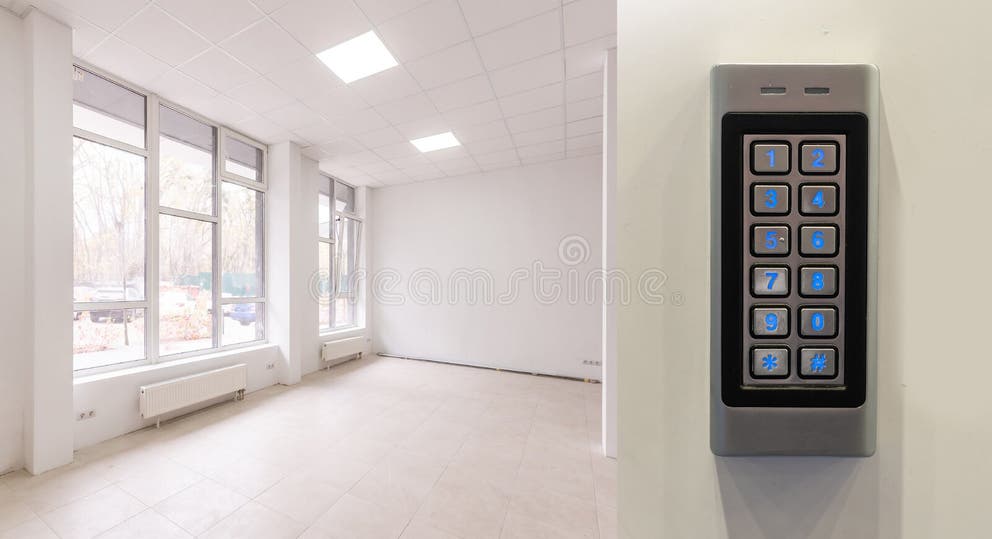 Close - Up at Security Intercom Button in the Apartment Stock Image ...