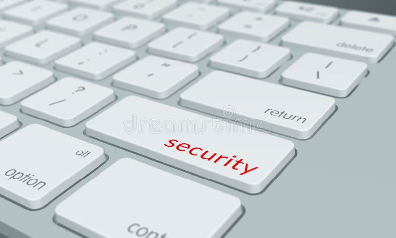 Close Up of Security Keyboard Button Stock Illustration - Illustration ...