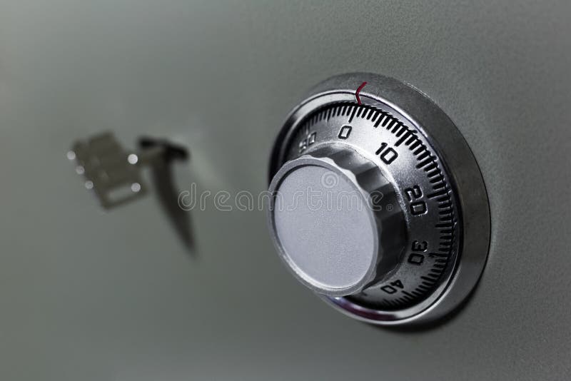 Close-up of Security Lock and Key of Safe. Stock Image - Image of guard ...