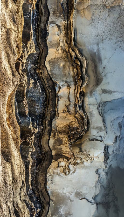 Close Up of Sedimentary Rock Formations in a Canyon Showcasing ...