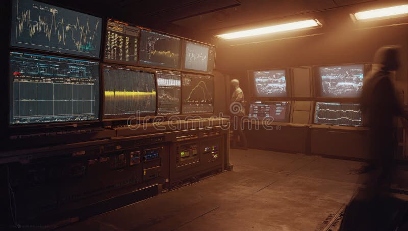 A Close-up of a Seismograph Recording an Earthquake with Precise Lines ...