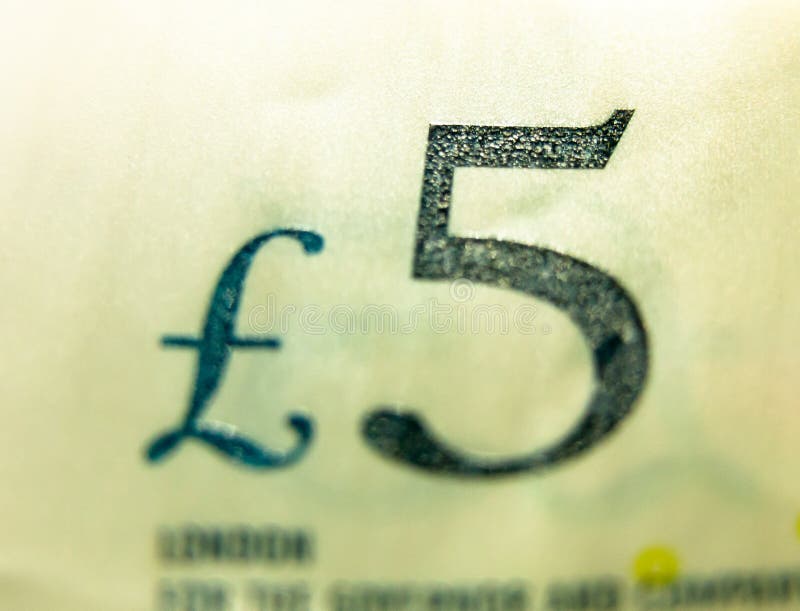 Close Up Selective Focus of Five Pound Note Â£5 Editorial Image - Image ...