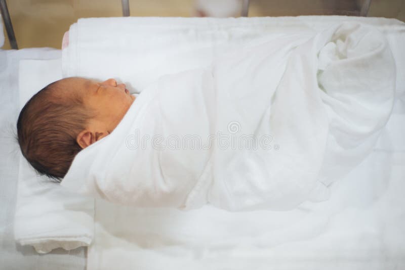 One day old, newborn baby. stock image. Image of hand - 163460927