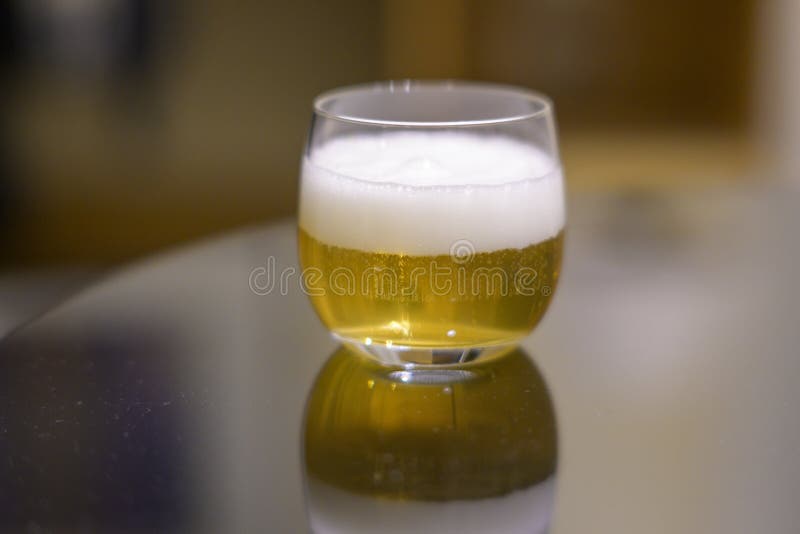 Close-up and Selective Focus Shot of a Beer Glass Stock Image - Image ...