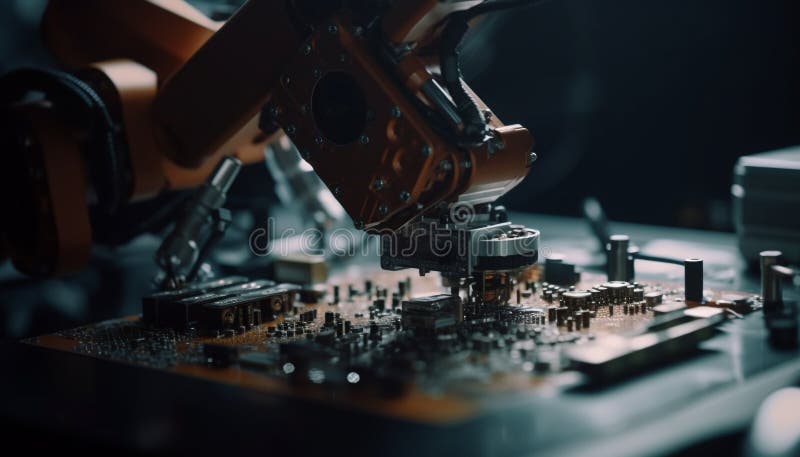 Close Up of Semiconductor Industry Complex Computer Chip Manufacturing ...