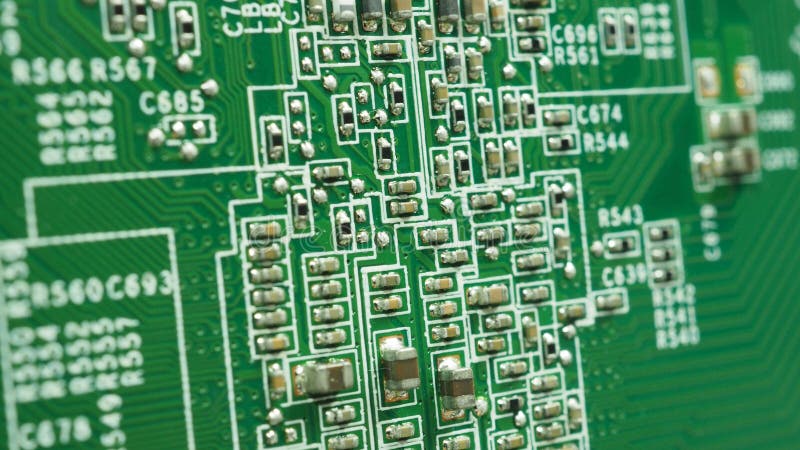 Close Up of Semiconductor or Main Board or Computer Chip Stock Image ...