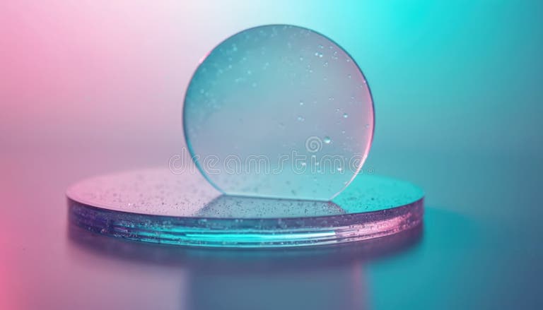 Close-up Semiconductor Wafer, Silicon Slice Substrate. Thin Round Piece ...