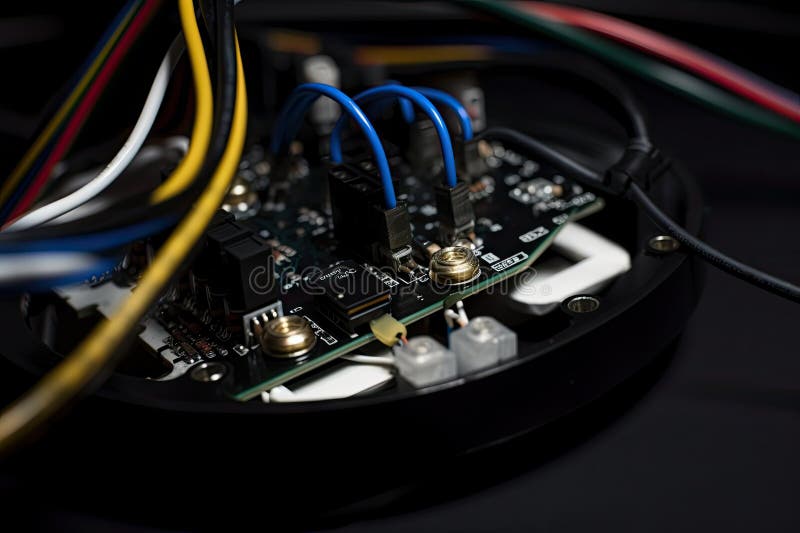 Close-up of Sensor, with Wires and Cables Visible Stock Illustration ...