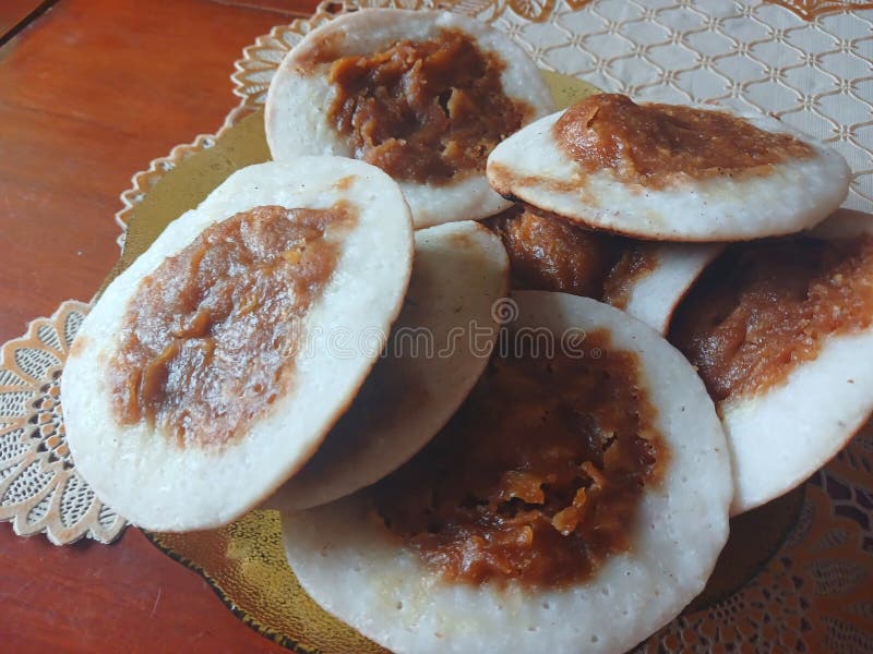 Close Up Serabi or Surabi is an Indonesian Pancake (in West Java) Stock ...