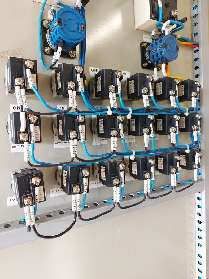 Close-up of a Series of Components on a Control Panel Stock Image ...