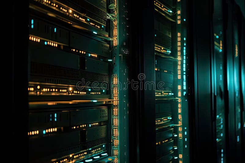 Close-up of Server Rack with Blinking Lights in Data Center Stock ... Close-up of Server Rack with Blinking Lights in Data Center Stock ...