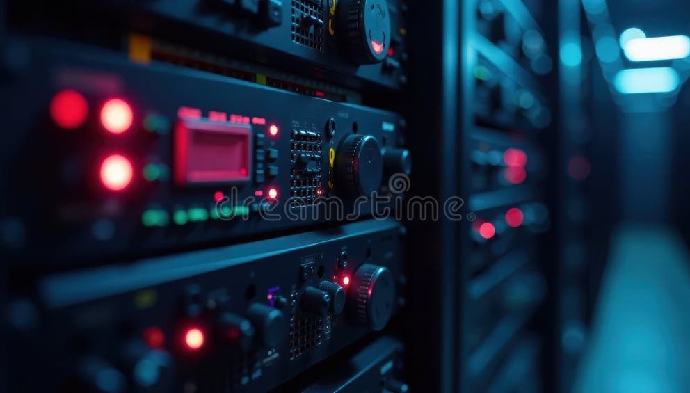 Close Up Server Rack Components, Tools Visible, System, Work, Server ...