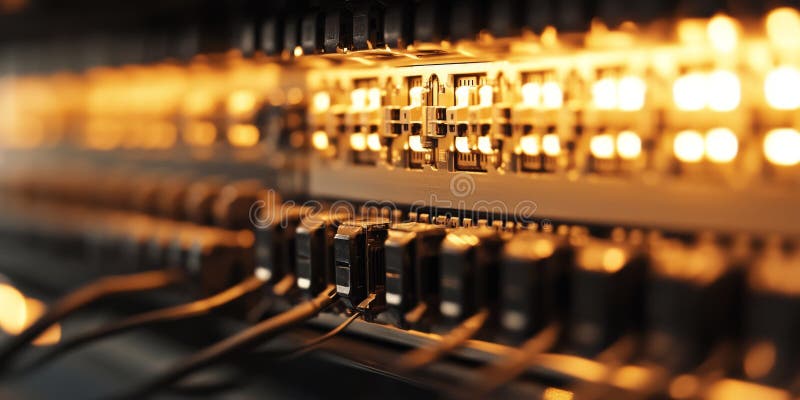 A Close Up of a Server Rack in a Data Center Stock Photo - Image of ...